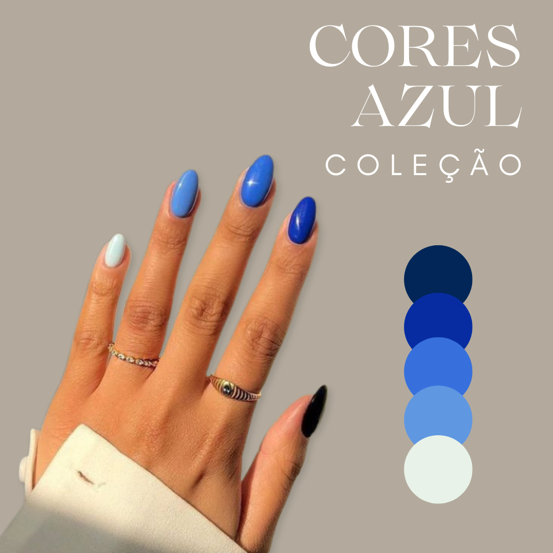 Coleção de Vernizes Gel Azuis: Elegância Duradoura para as Suas Unhas ...